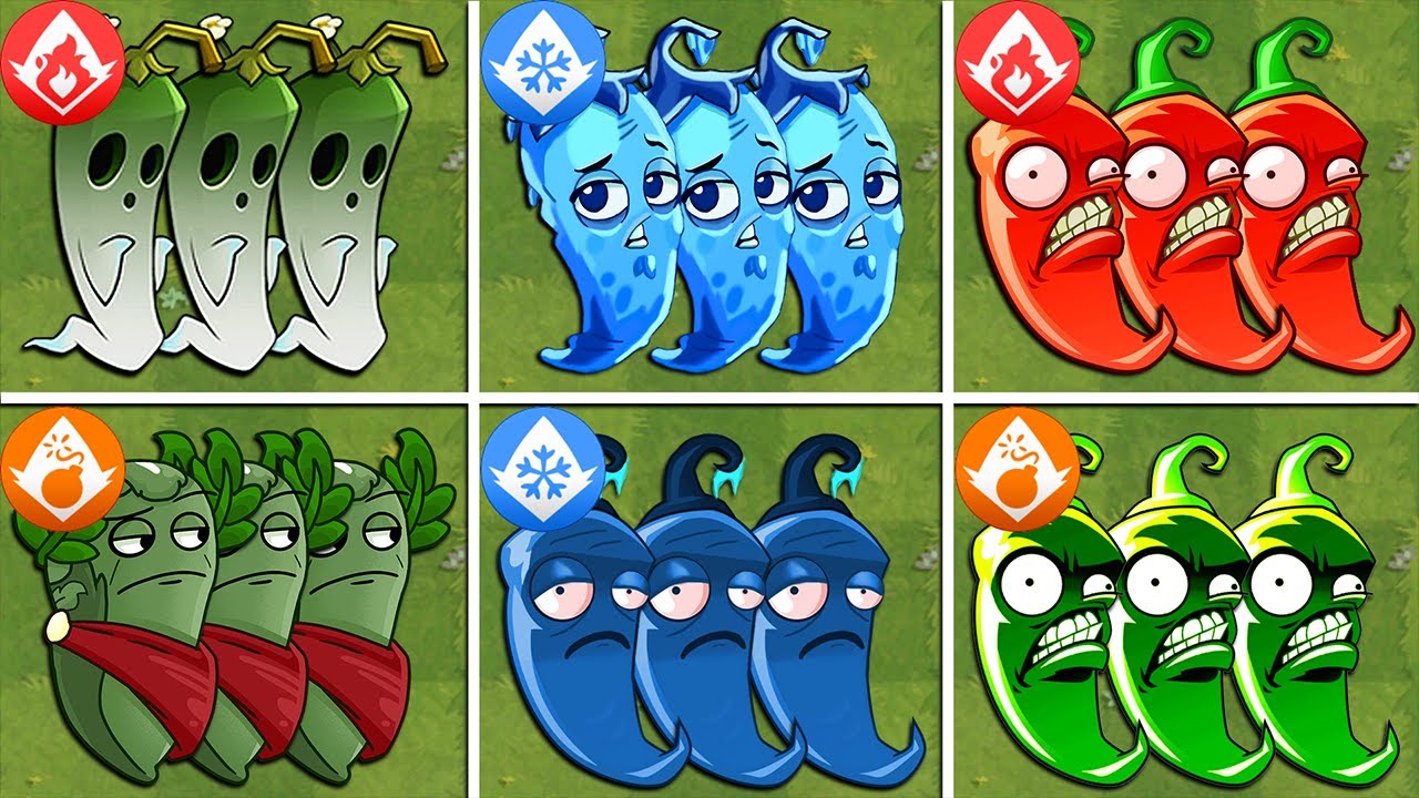Plants vs Zombies 2 Final Boss - All CHILLI Plants Max Level vs PvZ 2 ...