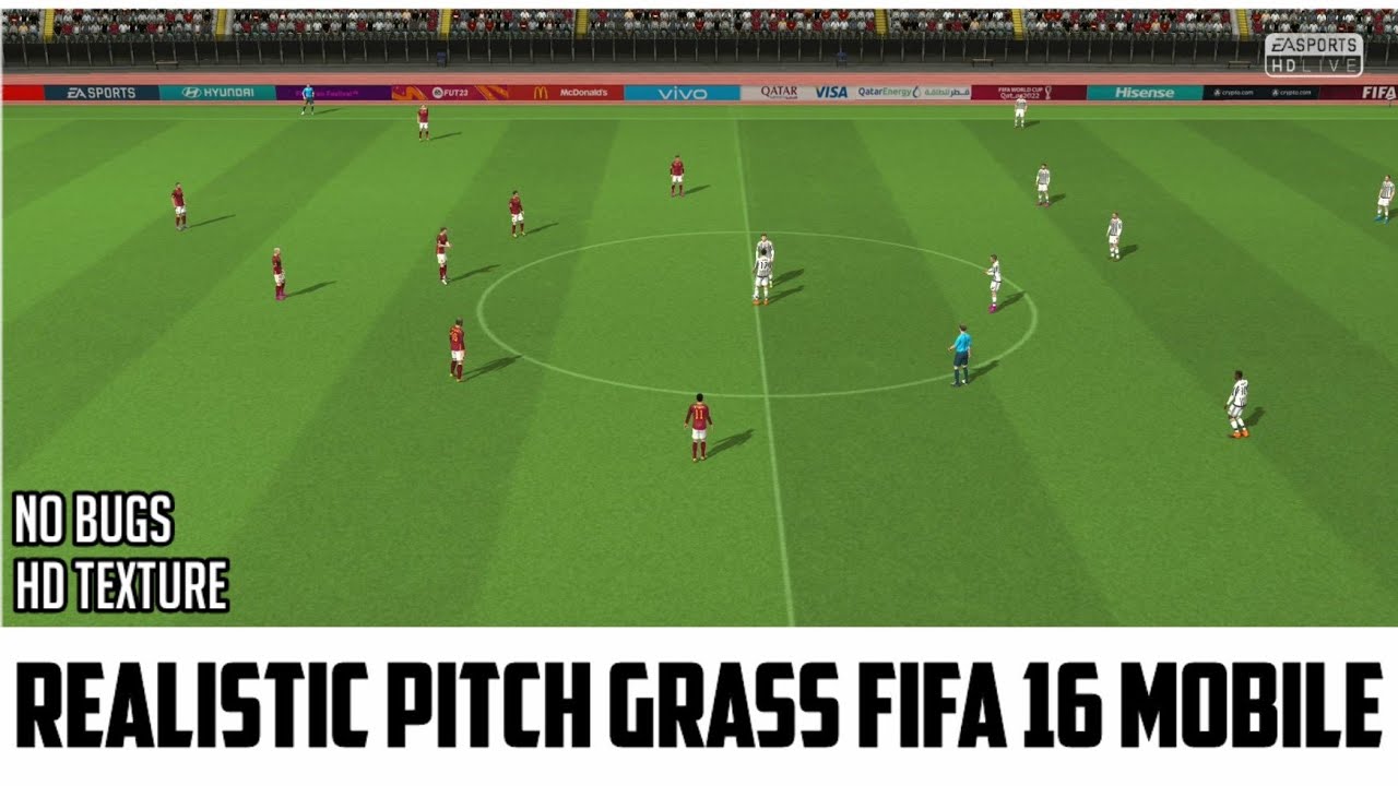New Pitch HD Fifa 16 | Realistic Pitch Fifa 16 Mobile No Bug - YouTube