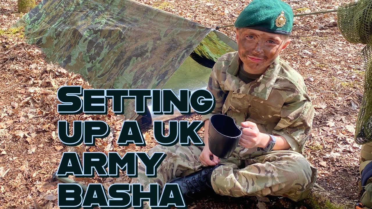 How To Set Up A British Army Basha. - YouTube