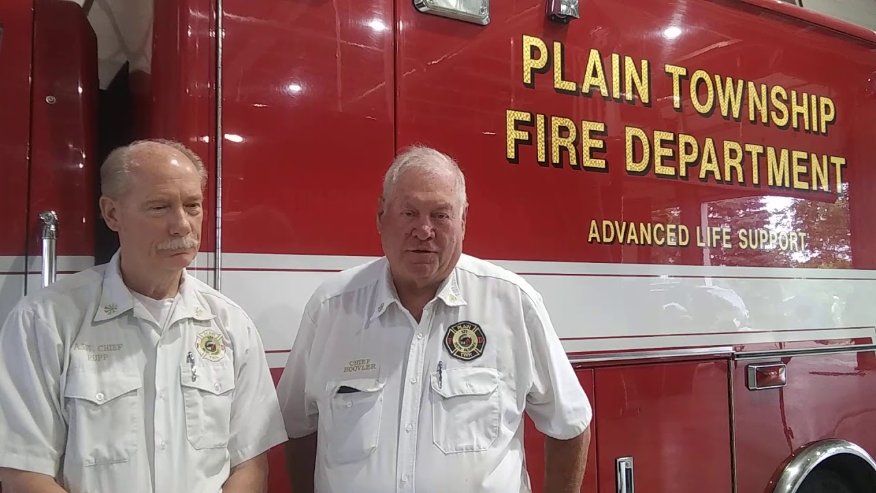 Plain Township fire Chief Jack Rupp and retiring Chief John Hoovler ...