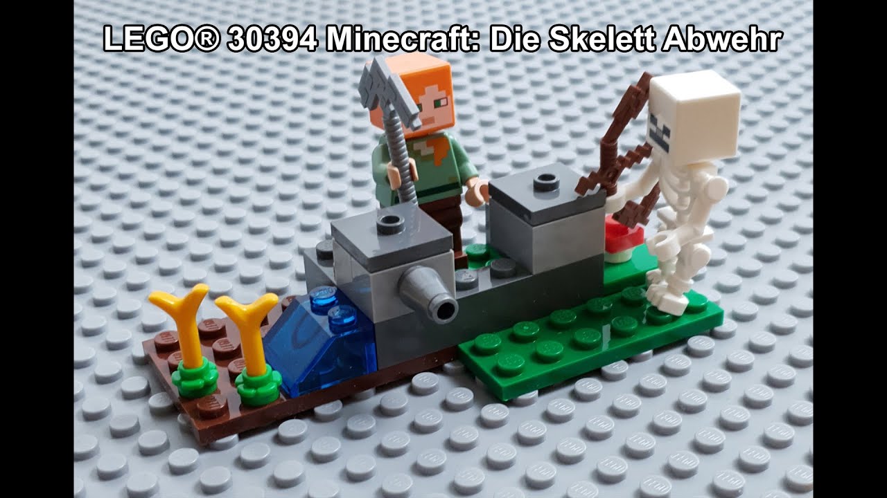 LEGO® 30394 Minecraft: Die Skelett Abwehr • Unboxing & Aufbau - YouTube