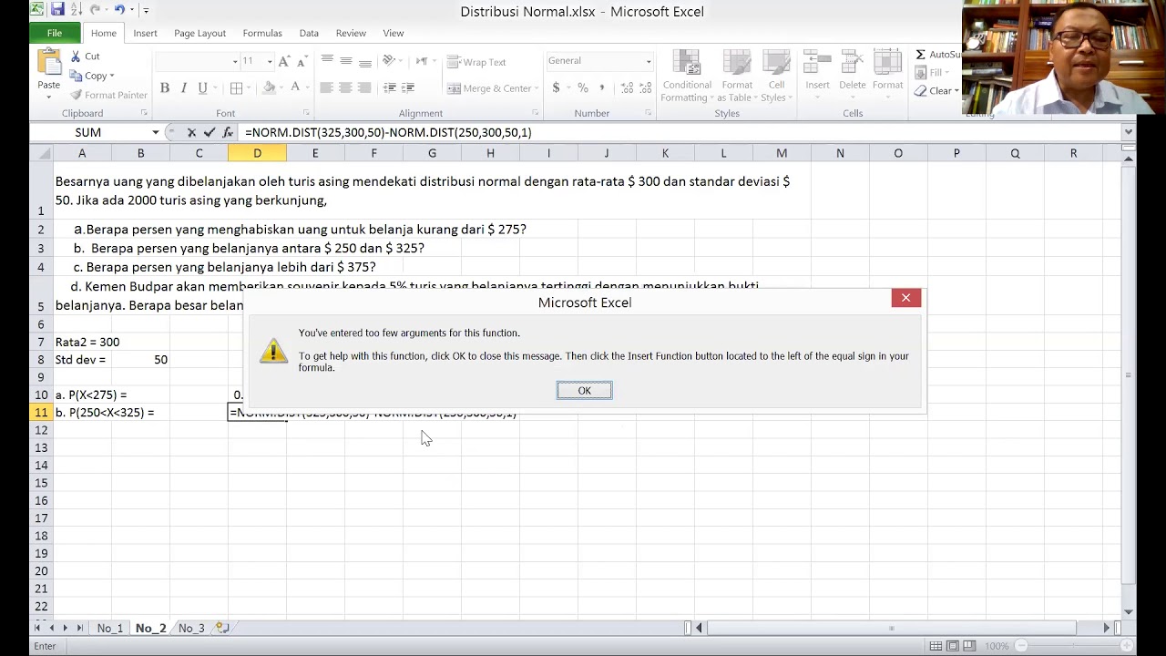 Distribusi normal dengan Excel - YouTube