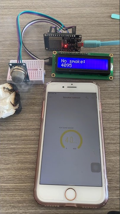 Smoke Detector With Esp32 Using Blynk Iot Blynkiot Electronics Smokedetector Esp32 Mq135