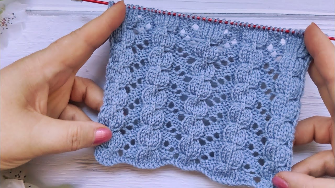 Lace Cable Knit Stitch | Ajour-Zopfmuster stricken | Punto Trecce ...