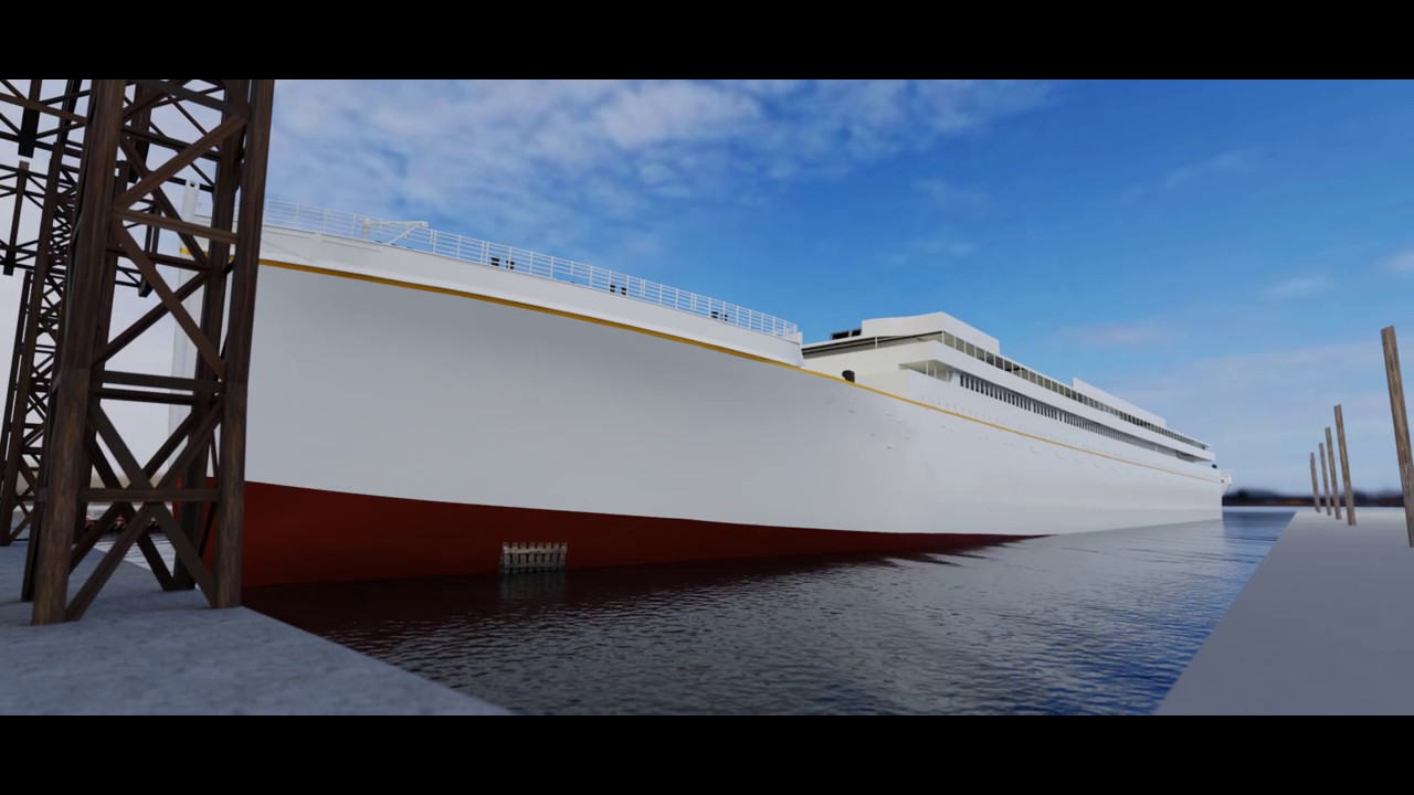 RMS Olympic Launch Animation [No Sound] - YouTube