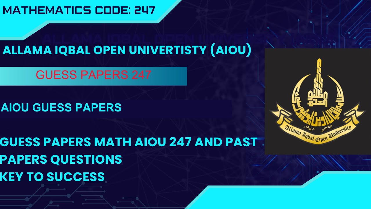 AIOU 247 guess papers/Important Questions #guess #guesspapers # ...