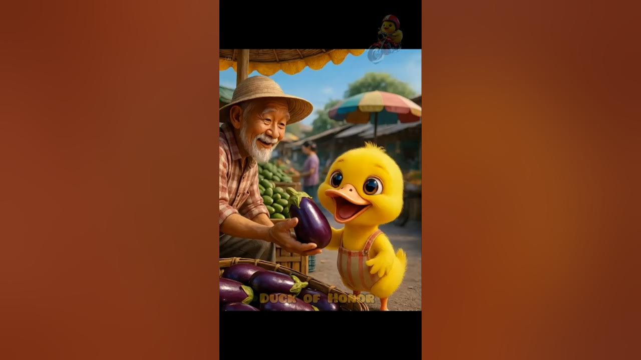 Duck ha buy a brinjal 🍆 and his fall brinjal #shorts # ai #duck - YouTube