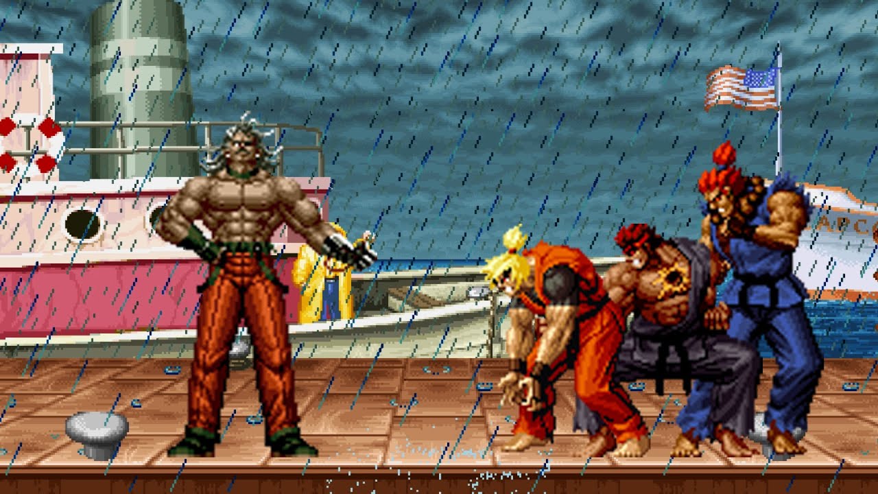 [KOF VS SF] Rugal-13 Vs Street Fighter Team - YouTube