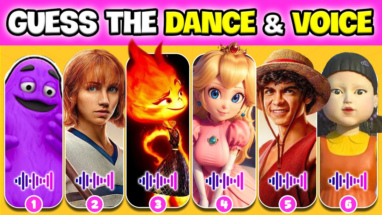 Guess Who Is Dancing? Guess The VOICE | Elemental, ONE PIECE Live ...