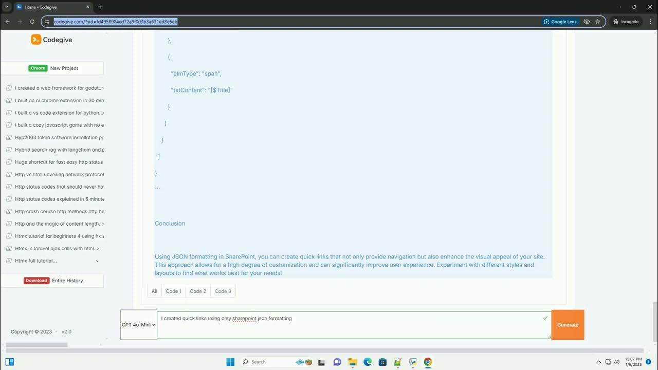 i created quick links using only sharepoint json formatting - YouTube
