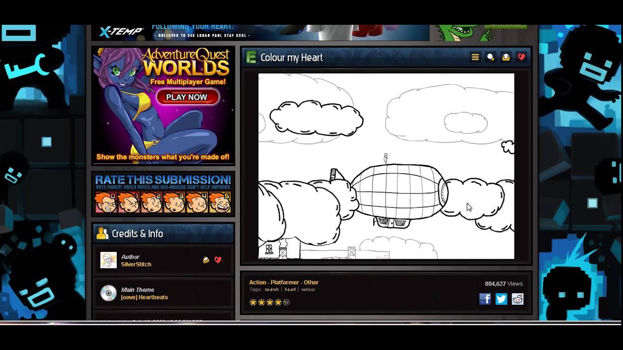 Let's Play on Newgrounds Part 1: Colour My World - YouTube