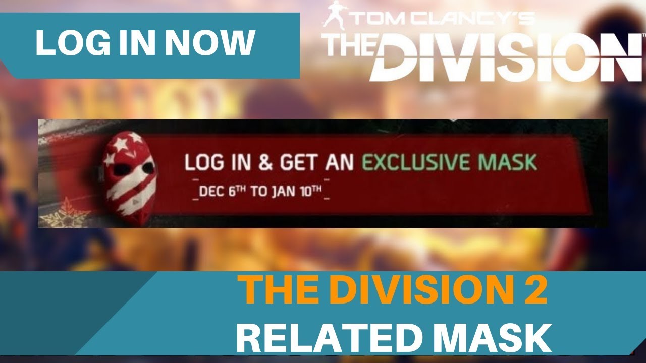 NEW The Division 2 Related "STRIPES" Mask! #TheDivision #TheDivision2 ...