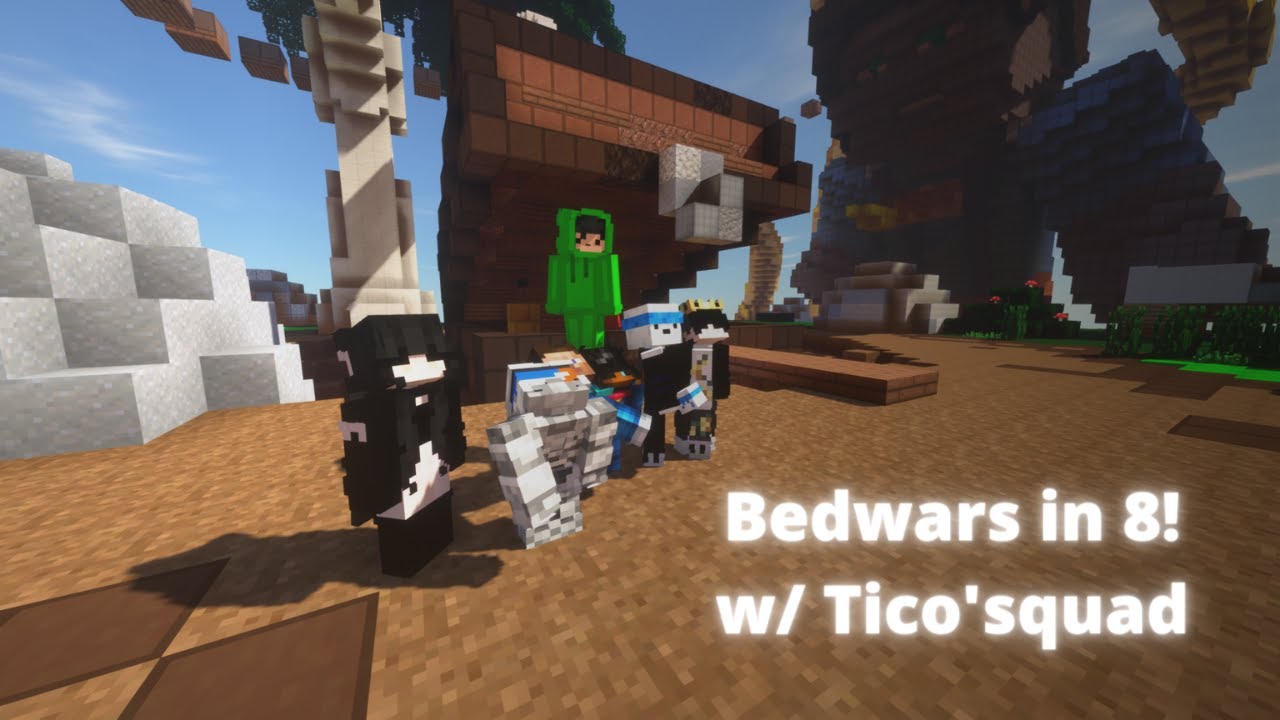Bedwars in 7 persone! w/ @tico'squad | One_LEO #minecraft #bedwars # ...