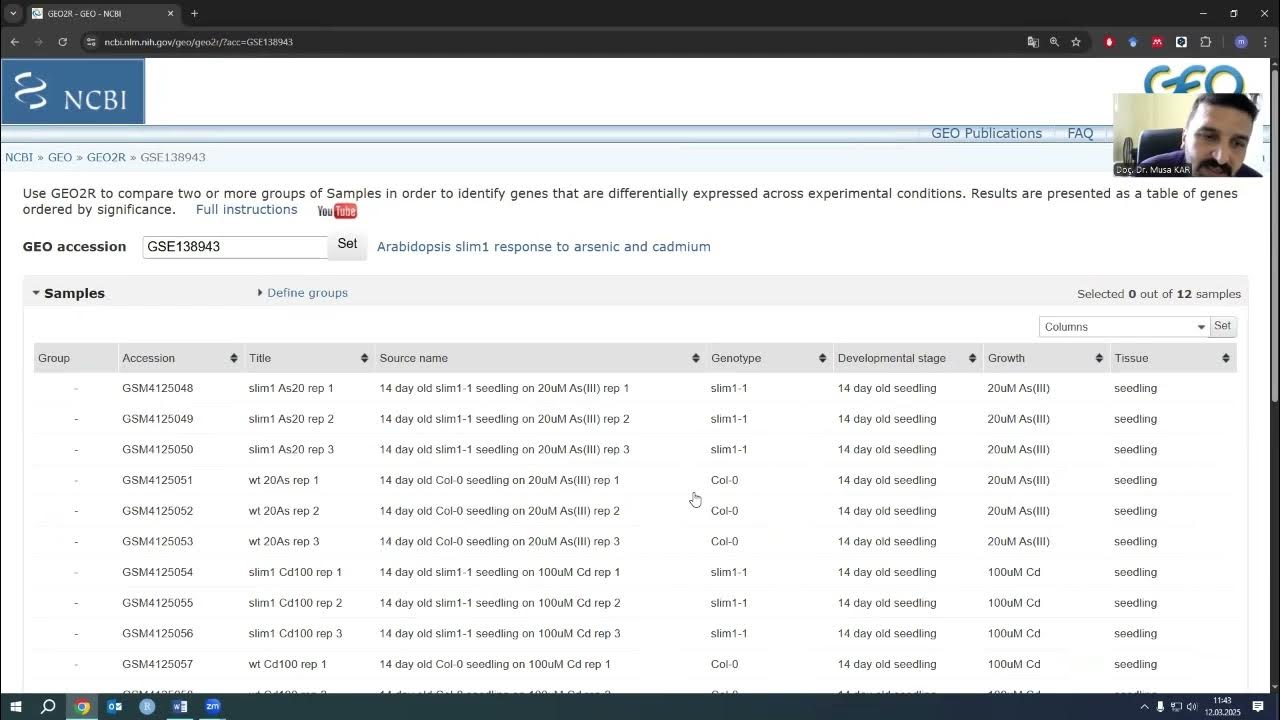NCBI GEO & GEO2R ile Gen Ekspresyon Analizi: Adım Adım - YouTube