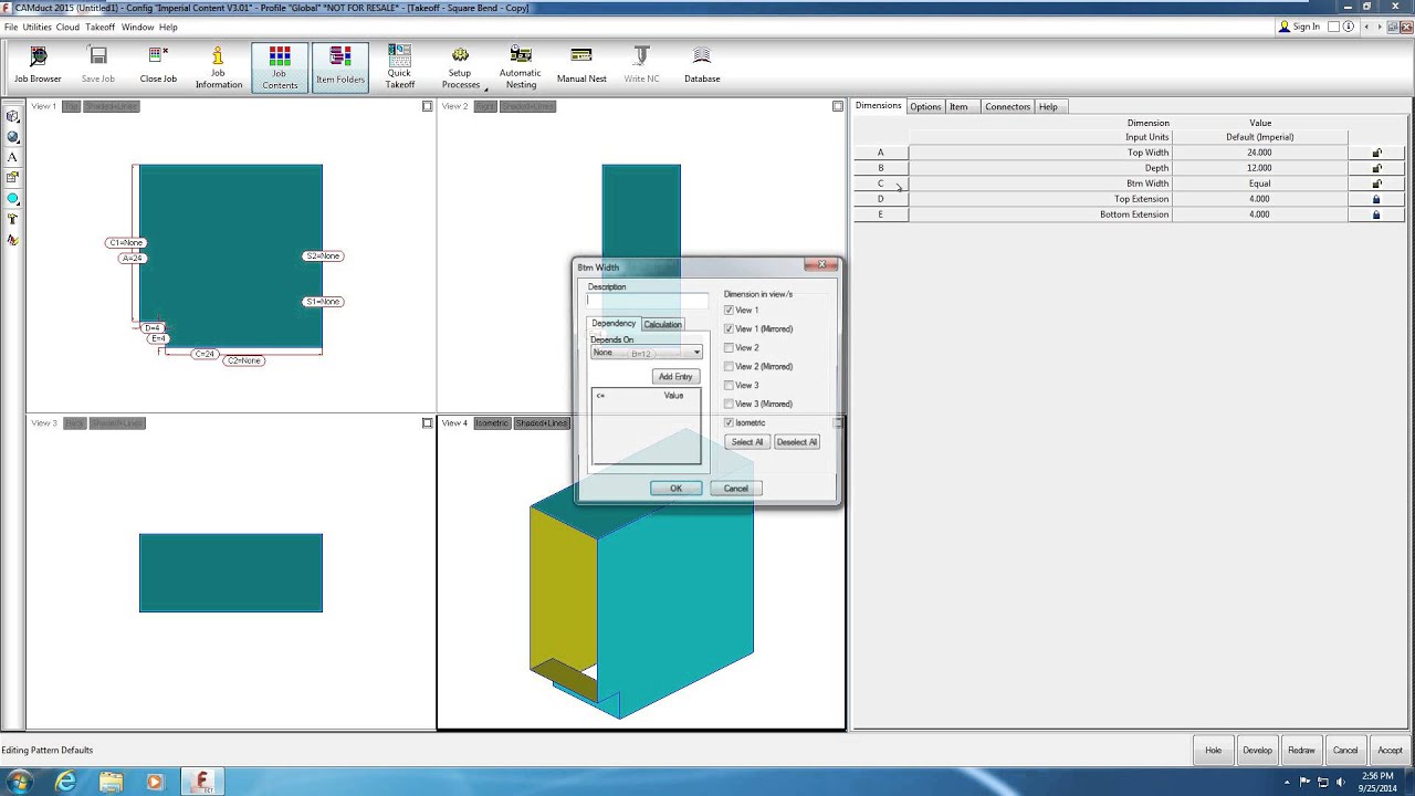 Item Defaults in Fabrication CAMduct - YouTube