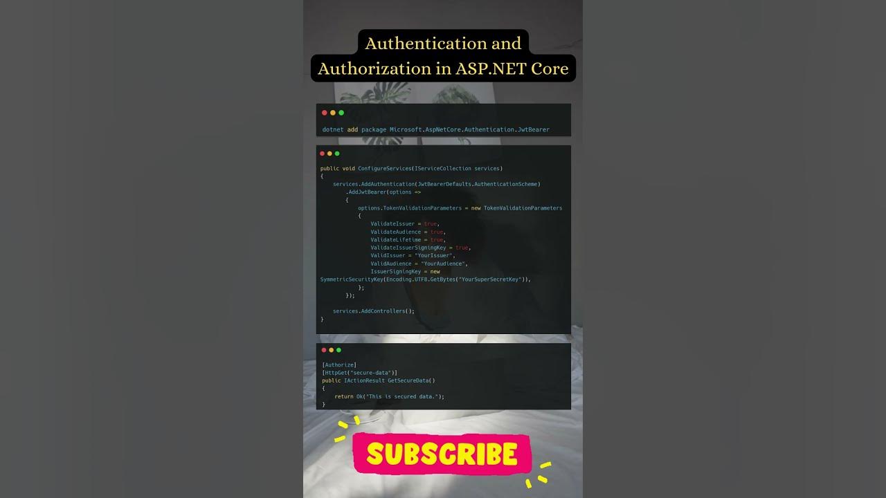 Authentication and Authorization in ASP.NET Core #ASPNetCore #Authentication #Authorization # ...