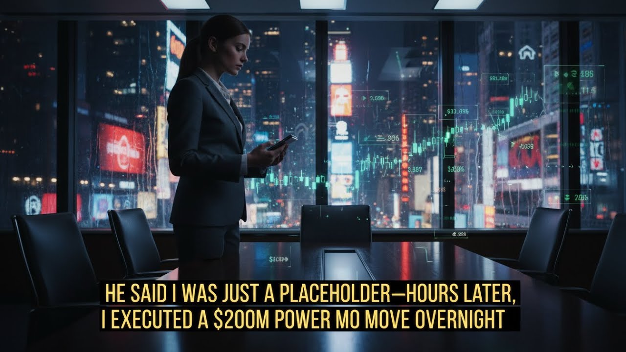 HE SAID I WAS JUST A PLACEHOLDER—HOURS LATER, I EXECUTED A $200M POWER ...