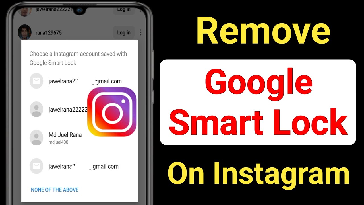 How To Remove Google Smart Lock On Instagram in Android Mobile || New ...