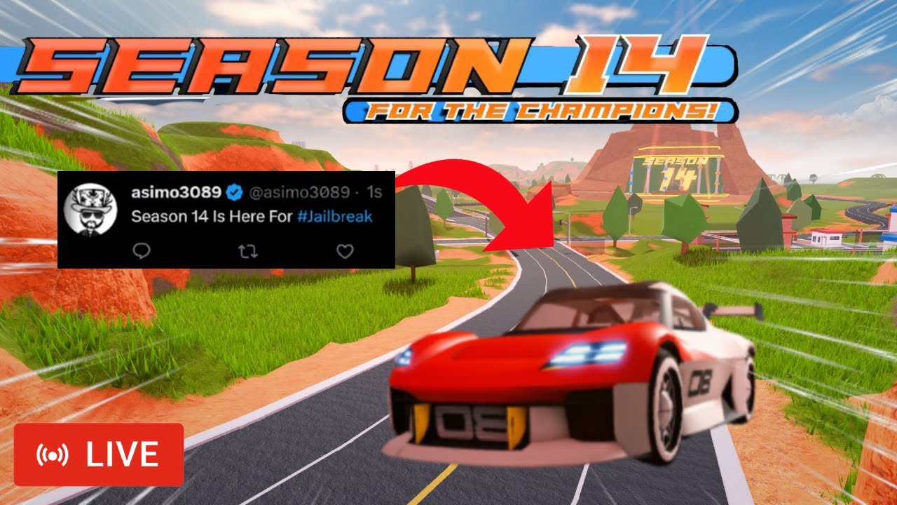 Roblox Jailbreak Live🔴 | Giveaways + Free Stuff!!🎁 | NEW SEASON 14 ...