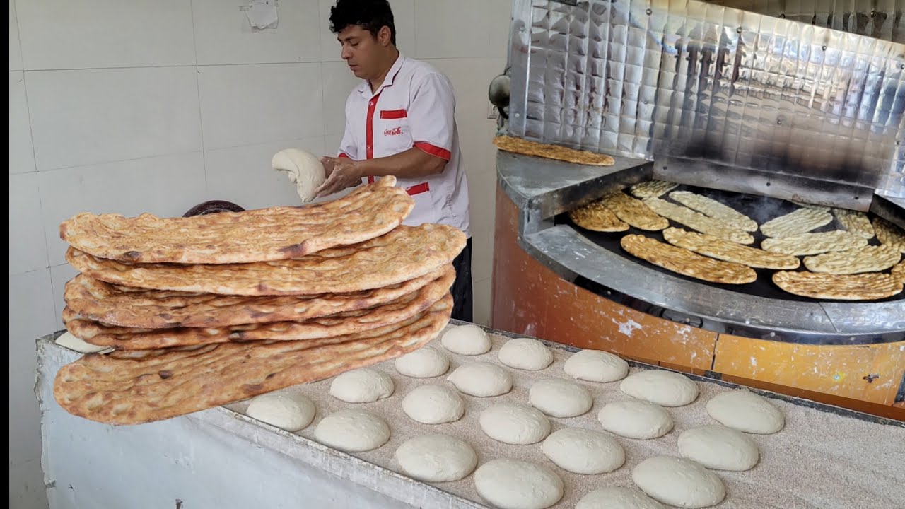 Baking barbari bread | persian food | iranian bread - YouTube