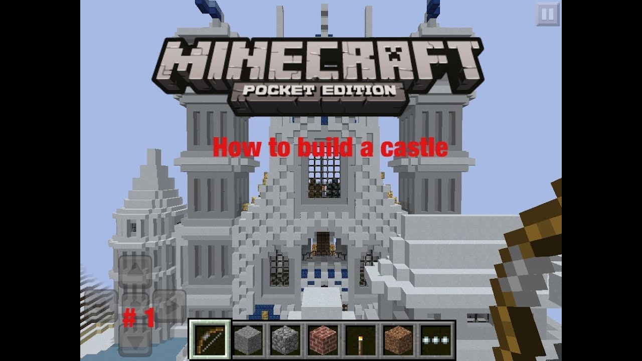How to make in minecraft pocket edition a castle ep 1 - YouTube
