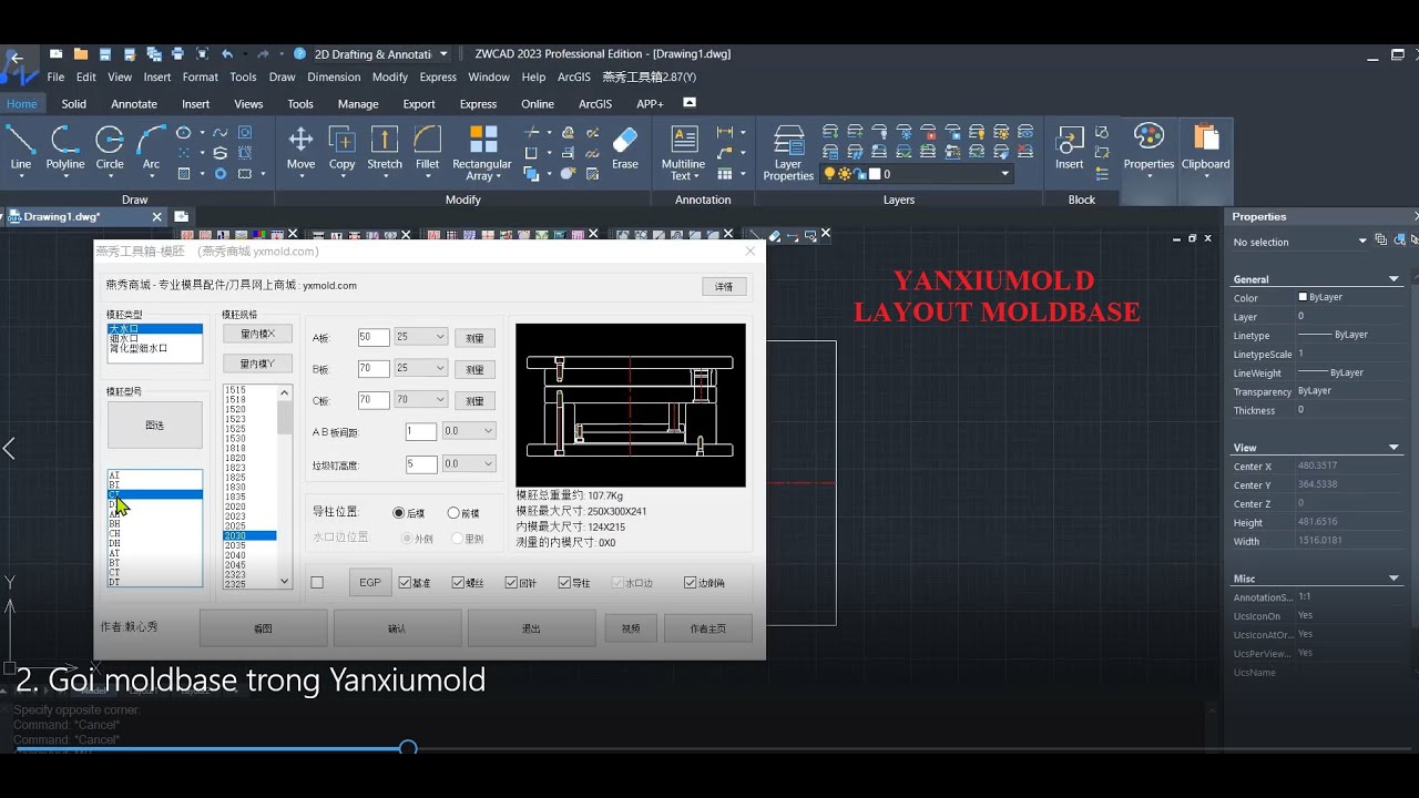 2. Lệnh tạo Moldbase nhanh trong YanxiuMold - YouTube