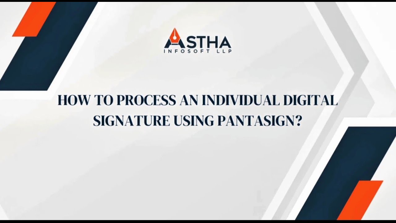 How To Process an Individual Digital Signature Certificate Using ...