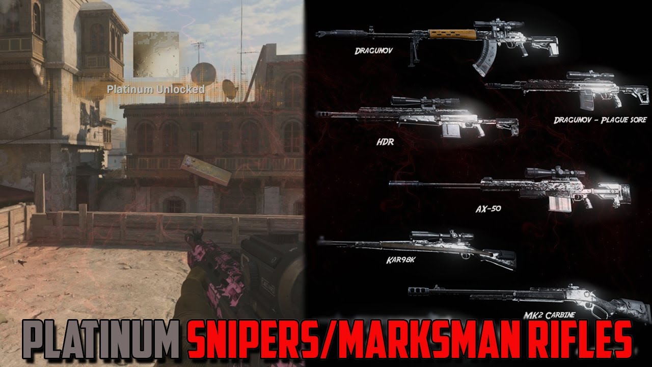 PLATINUM SNIPERS/MARKSMAN RIFLES (MW) - YouTube