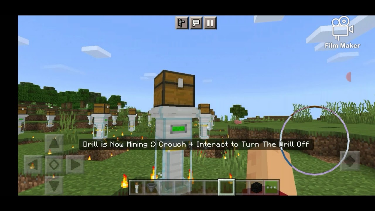 How To Use an Automatic Drill in Minecraft - YouTube