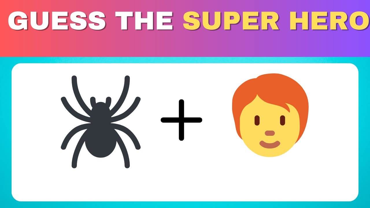 Guess the Superhero by Emoji | Marvel & DC Superheroes Emoji Quiz 🕷️🦸‍♂ ...
