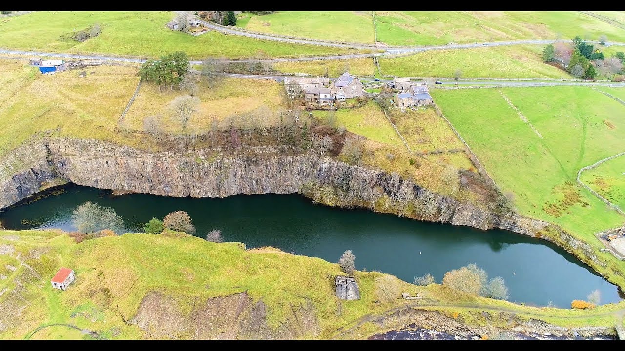 Cowshill, Whin quarry, Burtree and Sedling mines by drone, Weardale, Co ...