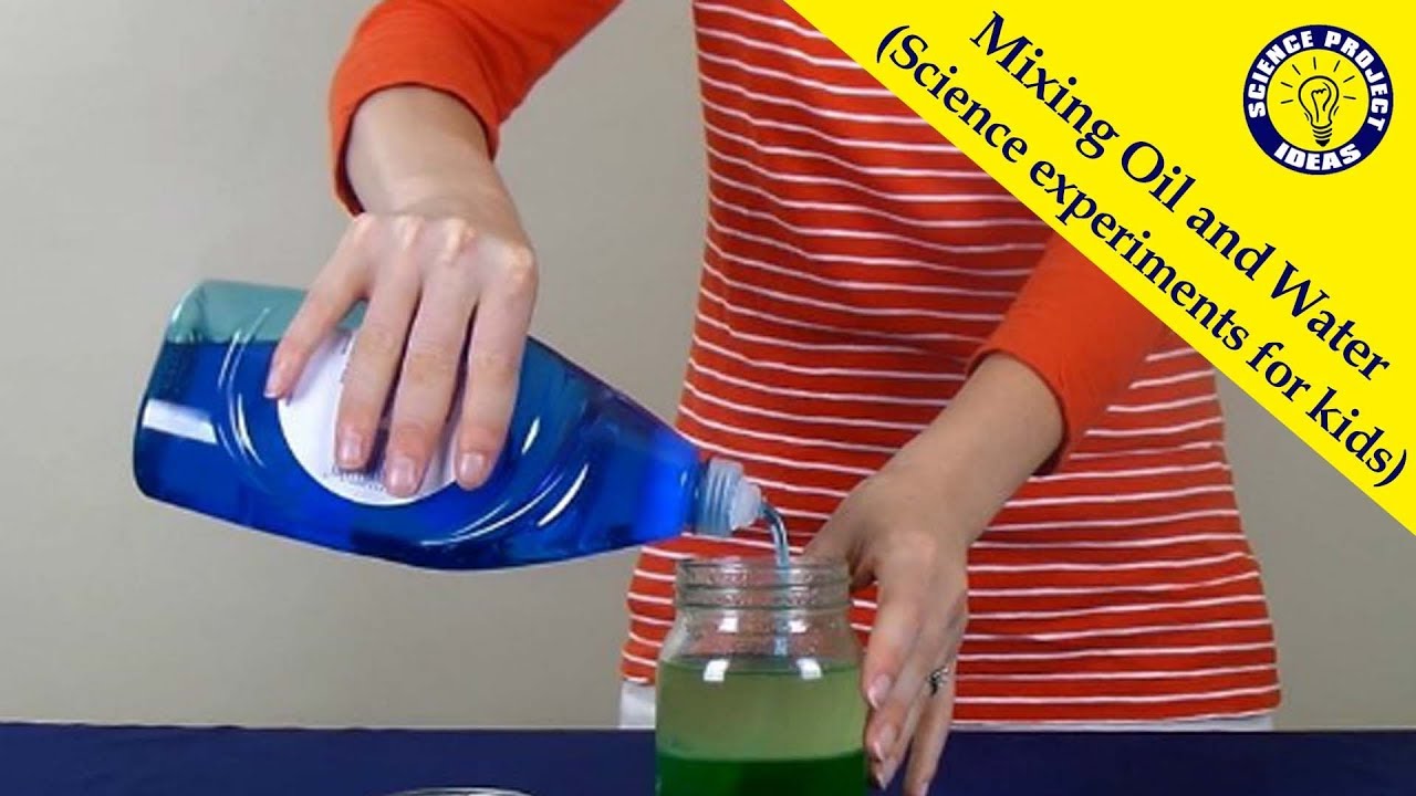 Mixing Oil and Water (Science experiments for kids) - YouTube
