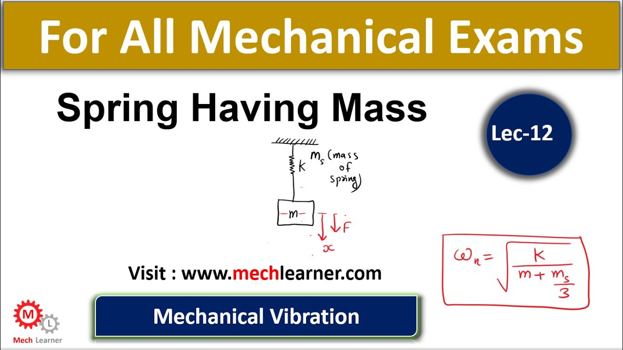 Springs Having Mass || Mechanical Vibration -12 || For GATE/IES - YouTube