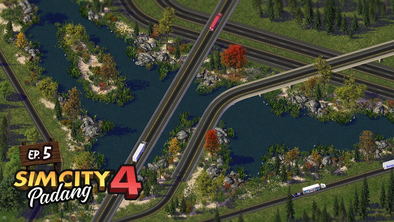I Made a Beautiful Lake for the Highway (RHW) Interchange in SimCity 4 ...
