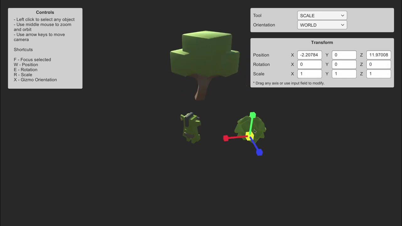Unity Runtime Transform Gizmo with Inspector UI - YouTube