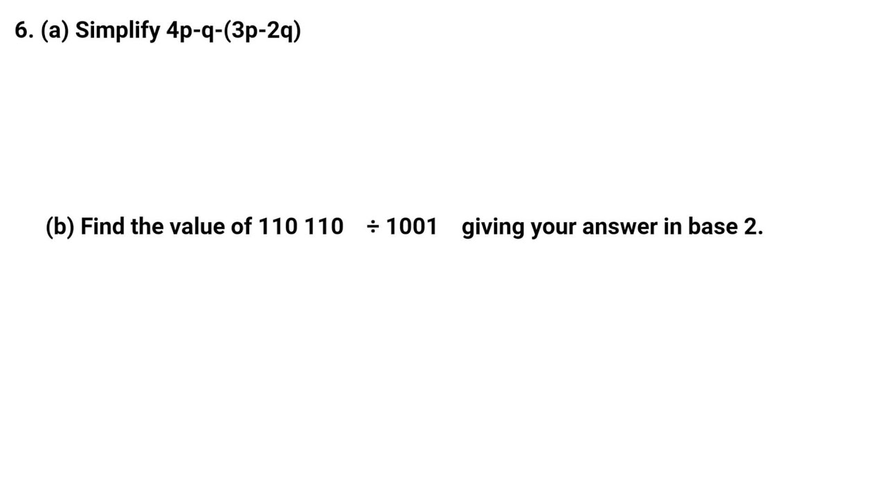 Dividing Numbers In Base 2 YouTube