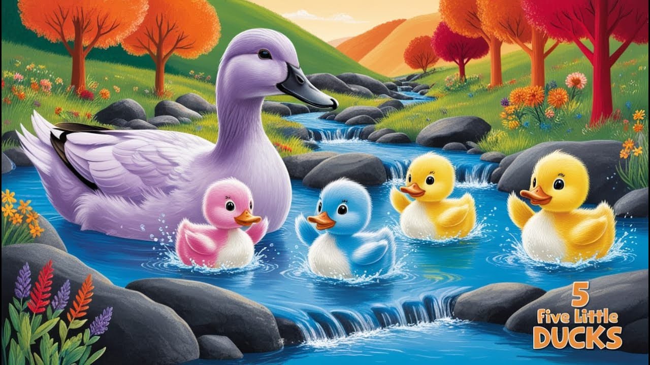 Five Little Ducks | Duck Song | Nursery Rhymes | Kids Song - YouTube