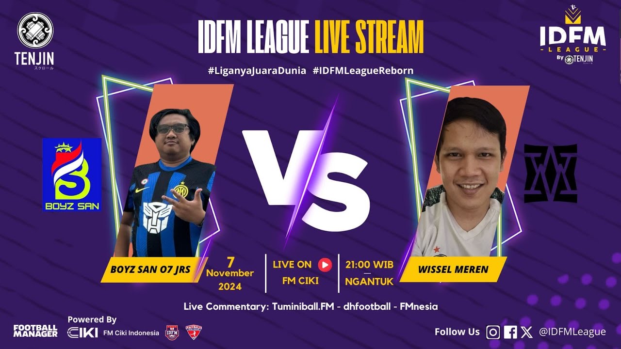 IDFM League Live Match GW 1 Boyz San 07 JR vs Wissel Meren | football ...