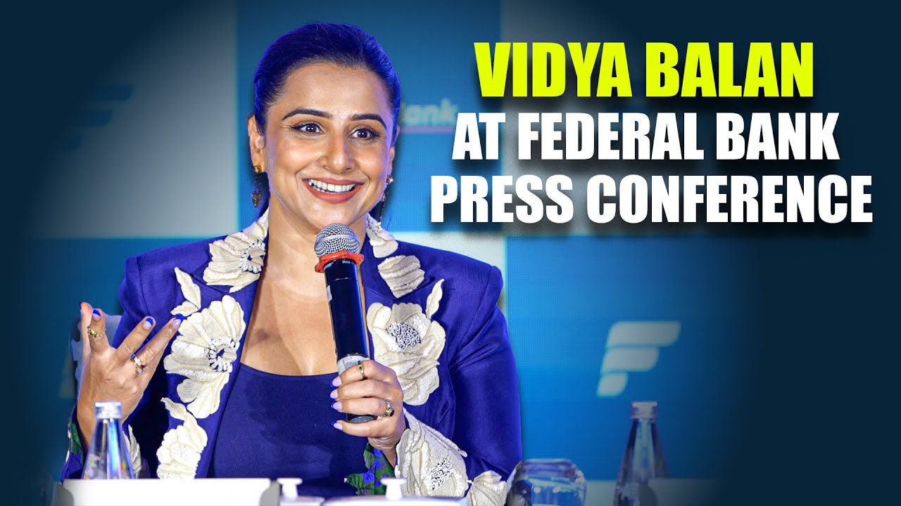 Vidya Balan Arrives At Special Guest At Federal Bank Press Conference ...
