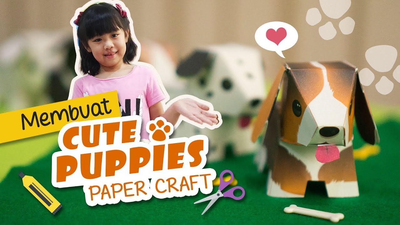 ANAK ANJING dari kertas??? so cuteee (membuat puppies paper craft ...