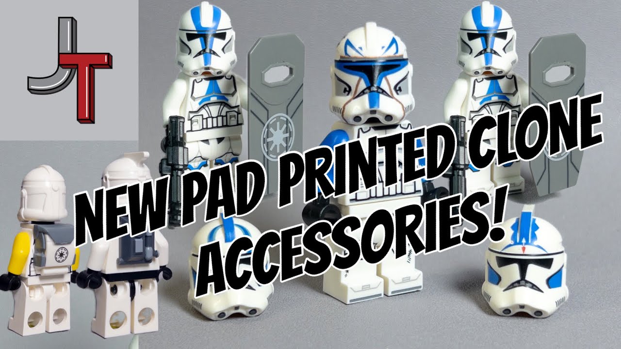 New Pad Printed Clone Accessories! Rex, ARC backpacks & blaster shields ...