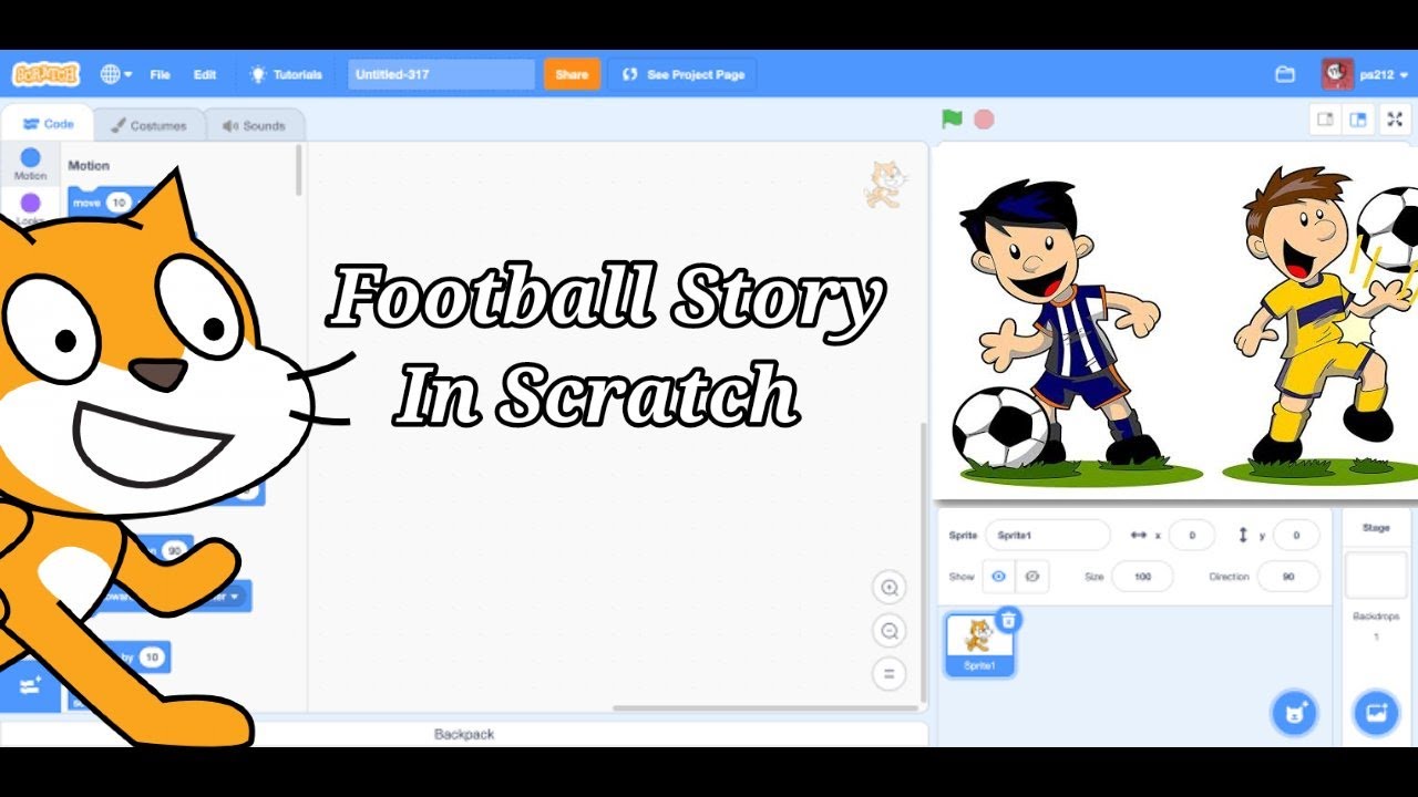 How to make a Football Story in Scratch |Smart Tech Guy - YouTube