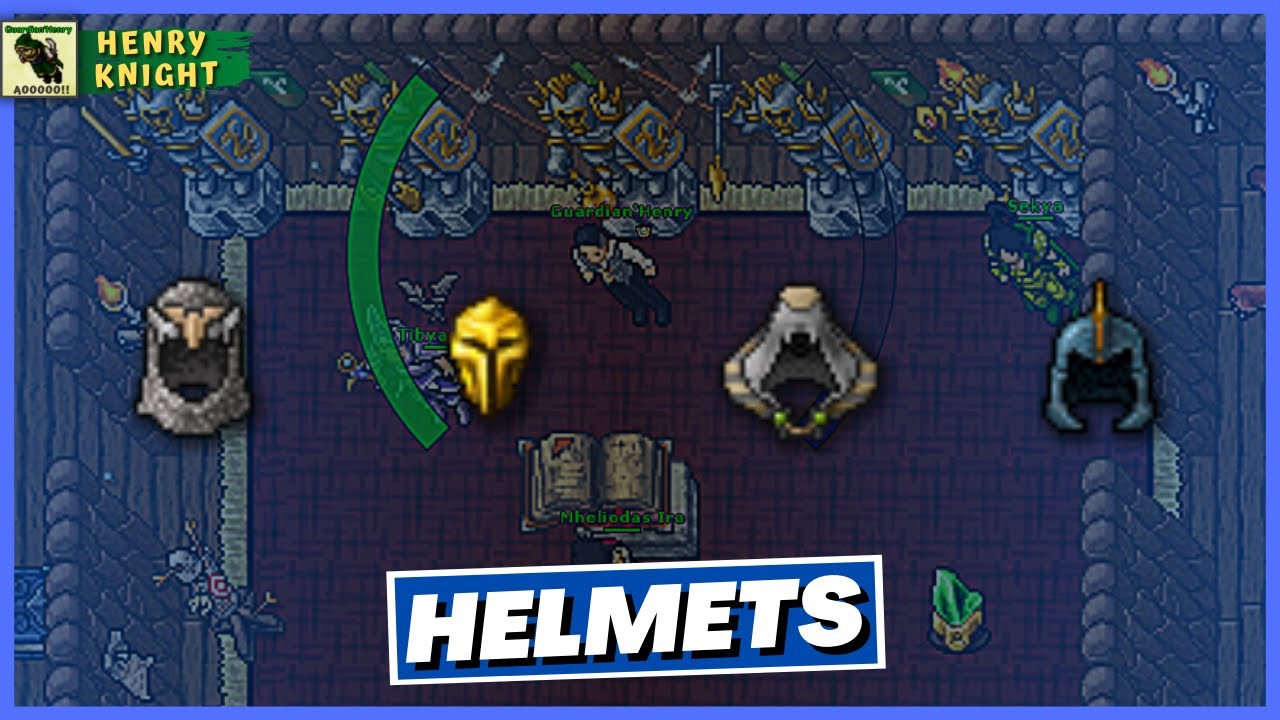 TIBIA: HELMETS DE KNIGHT DO LEVEL 8 AO 300+ (QUAL USAR) SET EK - YouTube