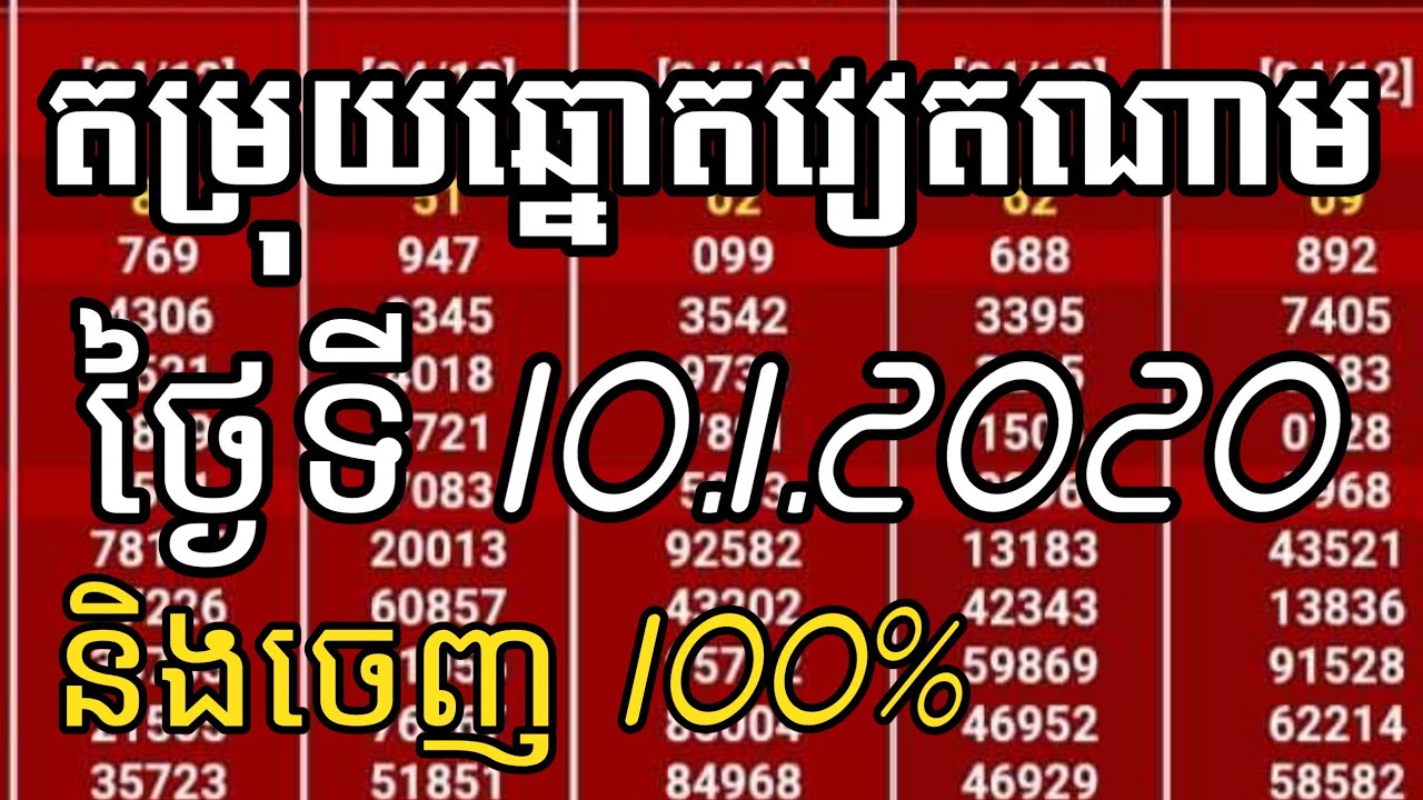 តម្រុយឆ្នោតយួនថ្ងៃទី 10/1/2020 | Vietnamese Lottery Today 10/1/2020 by ...