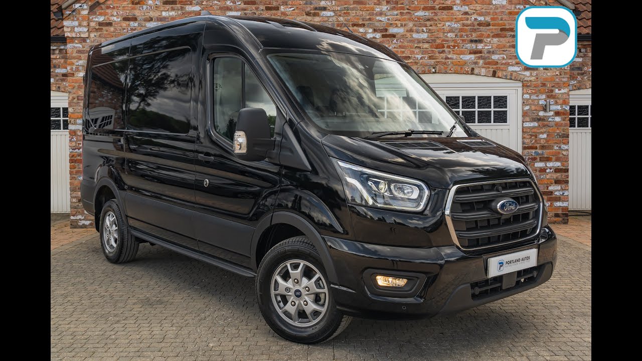 2023/23 FORD TRANSIT 2.0 AUTOMATIC 350 L2 H2 IN BLACK WITH BLACK ...