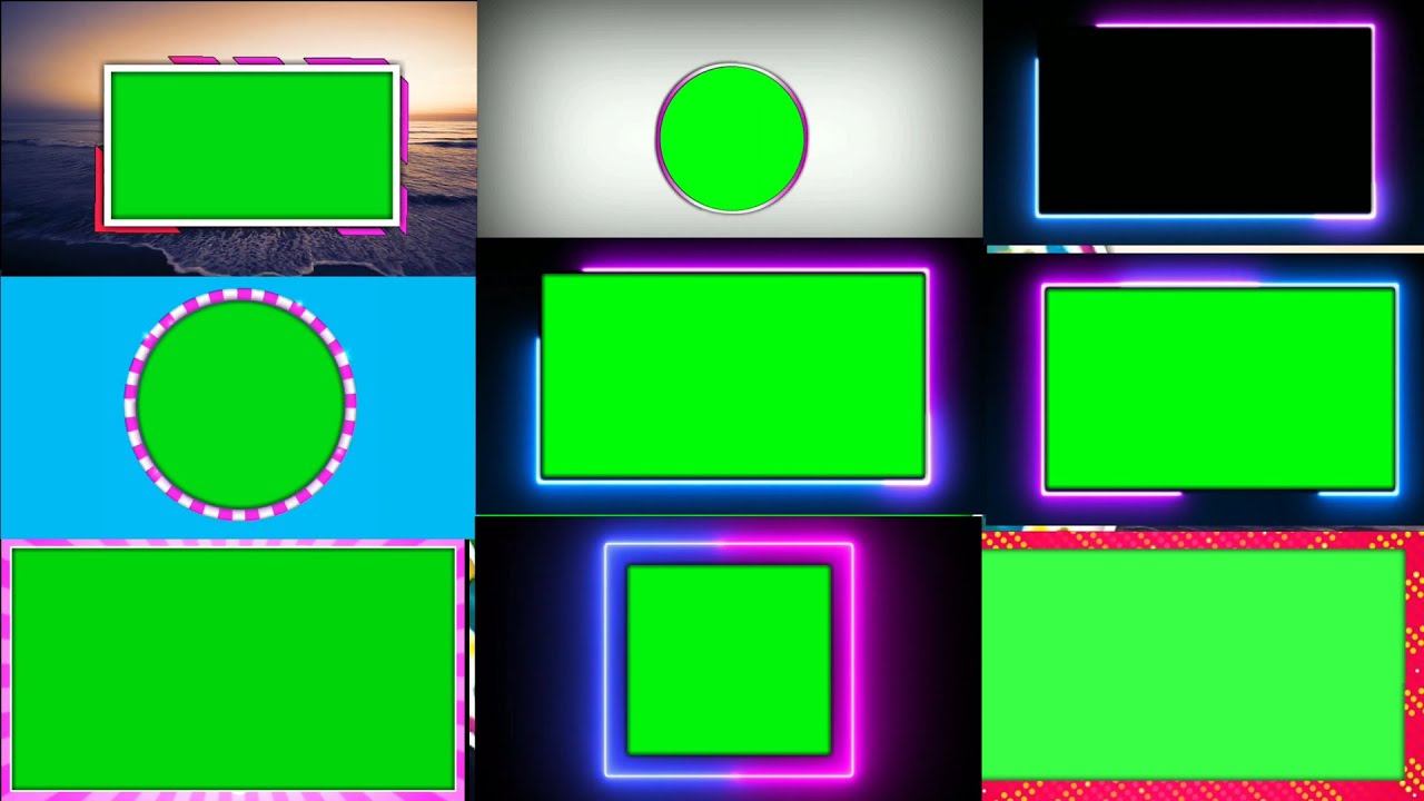 11 types of Animated Boarder frame green screen animation effects II ...
