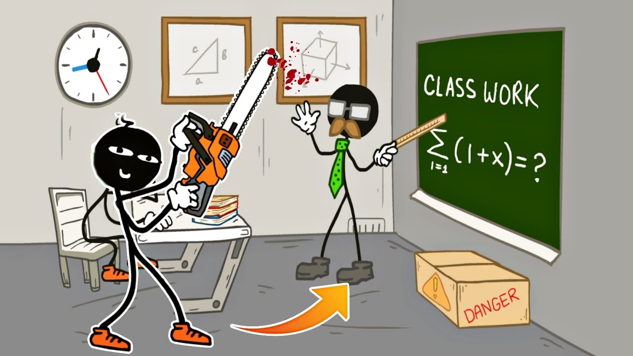 ESCAPING SCHOOL WITH STICKMAN - YouTube