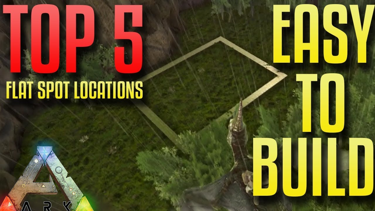 Top 5 Flat Spots - The Center - Easy To Build Base Locations - YouTube