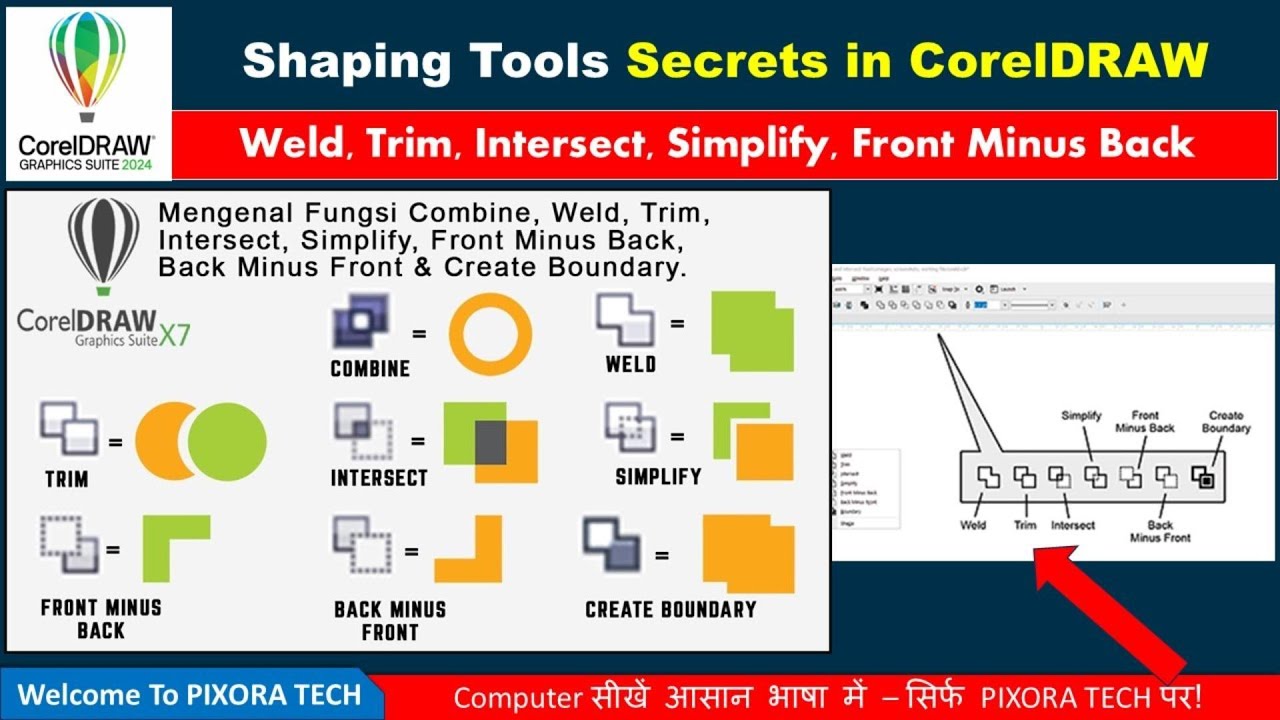 CorelDRAW 2024 Shaping Options in Detail | Weld, Trim, Intersect ...