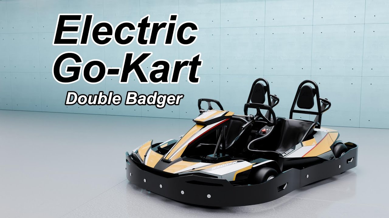 Two-seater Electric Go-karts Arrowy Racing Double Badger - YouTube
